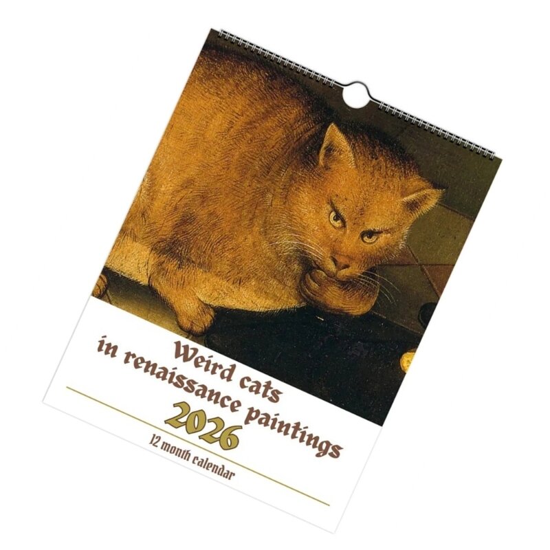 Ежемесячный Настенный Календарь на 2026 год Из Высококачественной Художественной бумаги, Настенный Художественный Календарь Со Смелыми Иллюстрациями И Крупной Маркировкой Даты