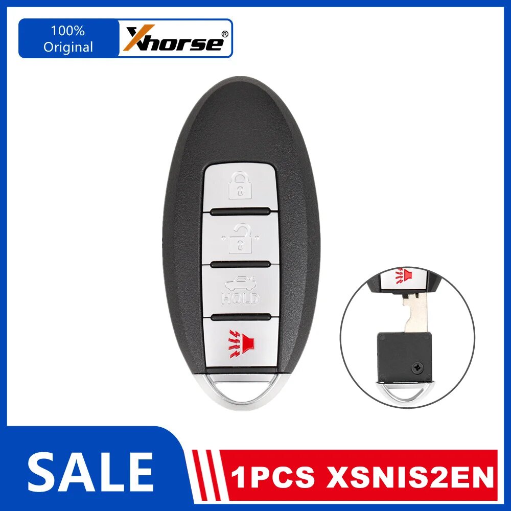 1 шт. XHORSE XSNIS2EN для Nissan, 4 кнопки, универсальный умный дистанционный ключ для программатора VVDI VVDI2