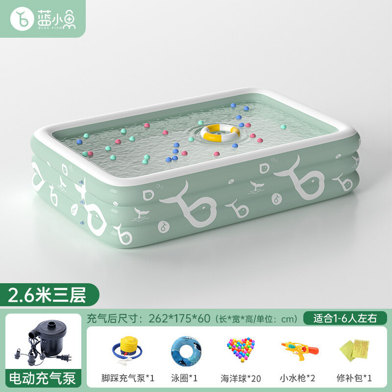 [2026] Надувной уличный бассейн-аквапарк для детей, игровой бассейн, пляжный бассейн с навесом от солнца