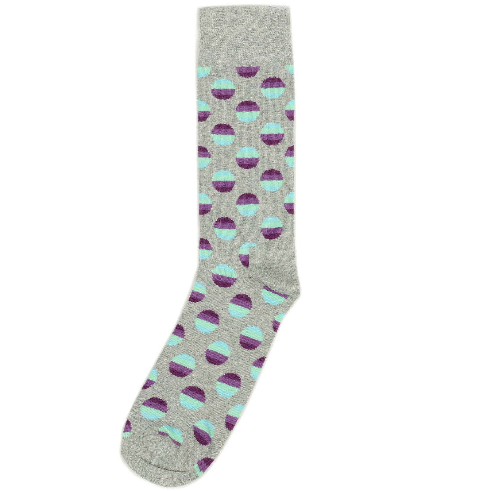 Носки Happy Socks Носки с рисунками Happy Socks - Sunrise Dot - Grey, размер 41-46, зеленый, серый, фиолетовый — фото 1