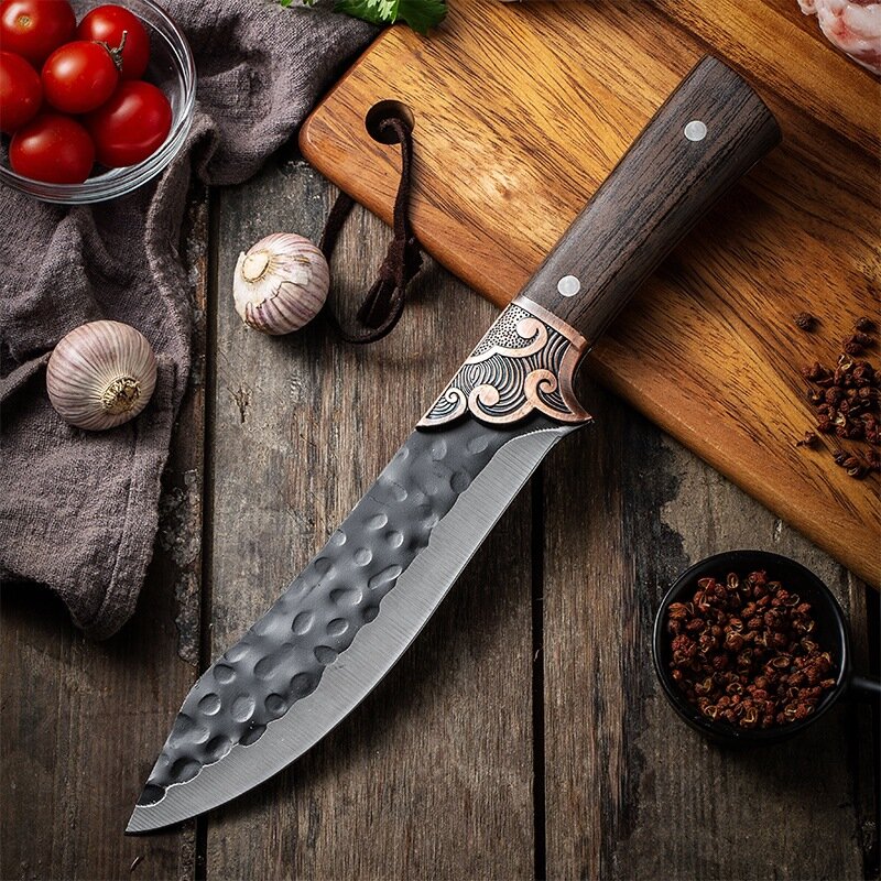 Надежный мясницкий нож из нержавеющей стали для убоя и разделки мяса, острое и надежное лезвие, длина 22 см, прочный