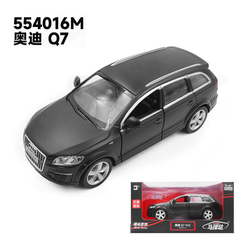 Алюминиевая матовая черная модель Audi Q7 в масштабе 1:18 для коллекционеров