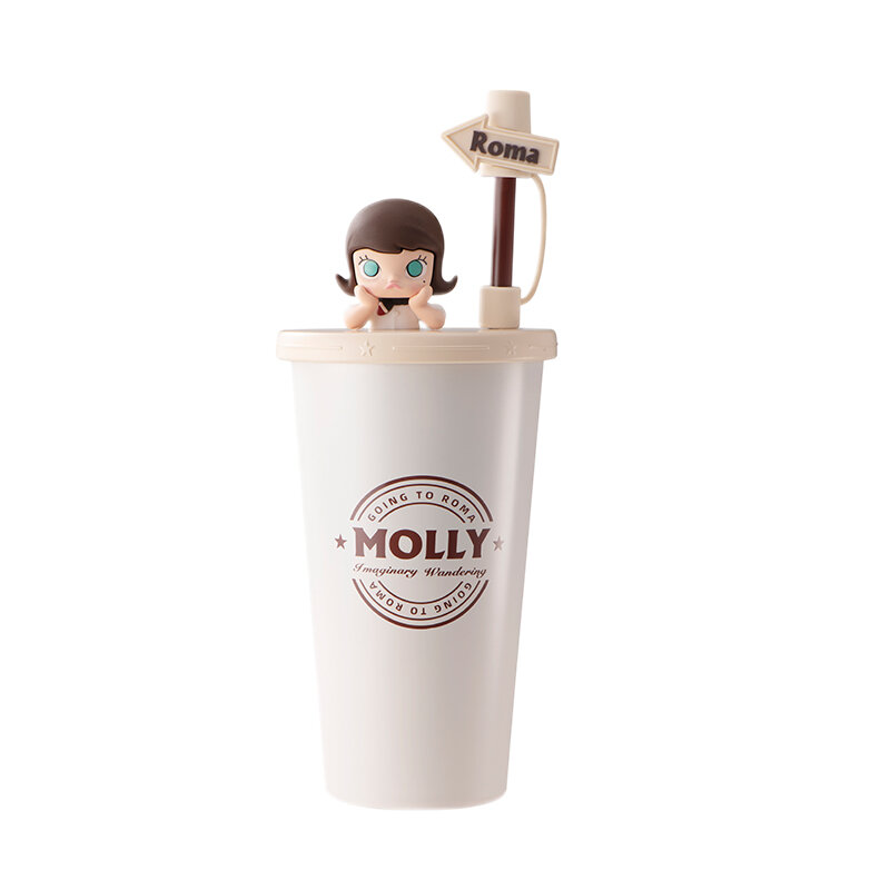 Термокружка унисекс POP MART Molly Fantasy Hobo Journal Collection Ecru, 420 мл