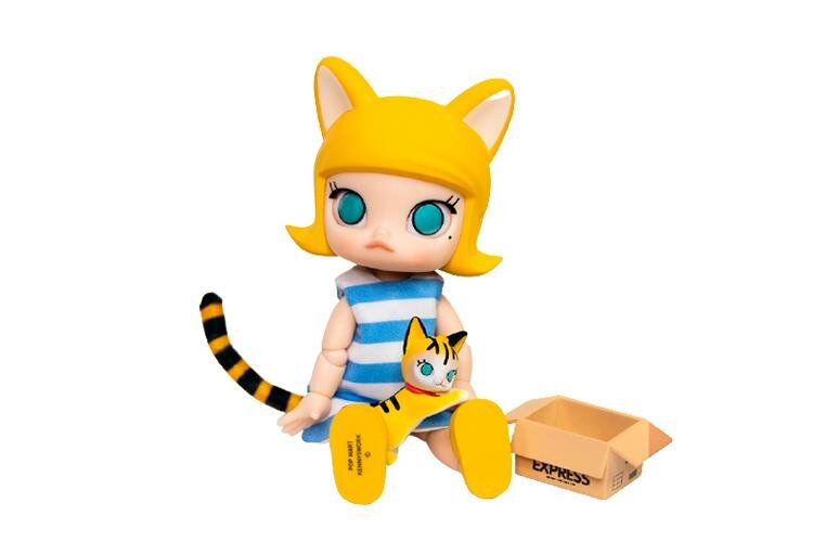 Фигурка унисекс POP MART MOLLY Carton Cat BJD, 14 см, MOLLY CARTON MEOW