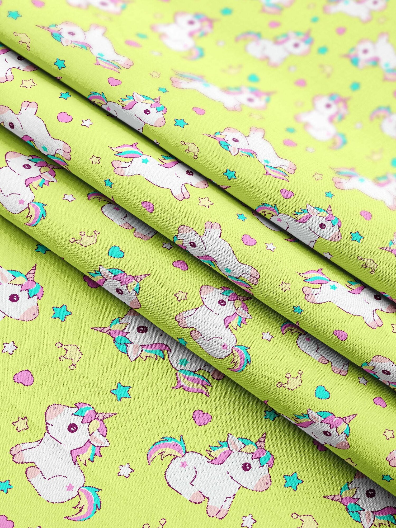 Ткань для шитья и рукоделия, Ситец, Хлопок, цв. желтый, Длина 2.5 м, Ширина 95 см, Плотность 90 г/кв. м