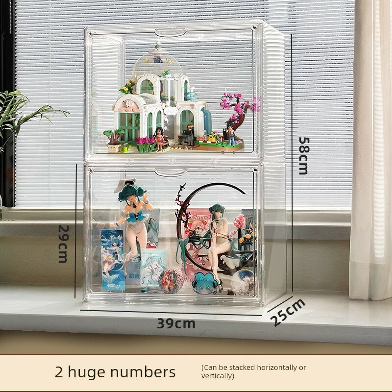 Премиум прозрачный акриловый дисплей-стенд для фигурок LEGO, экстра-большой размер, 2 штуки