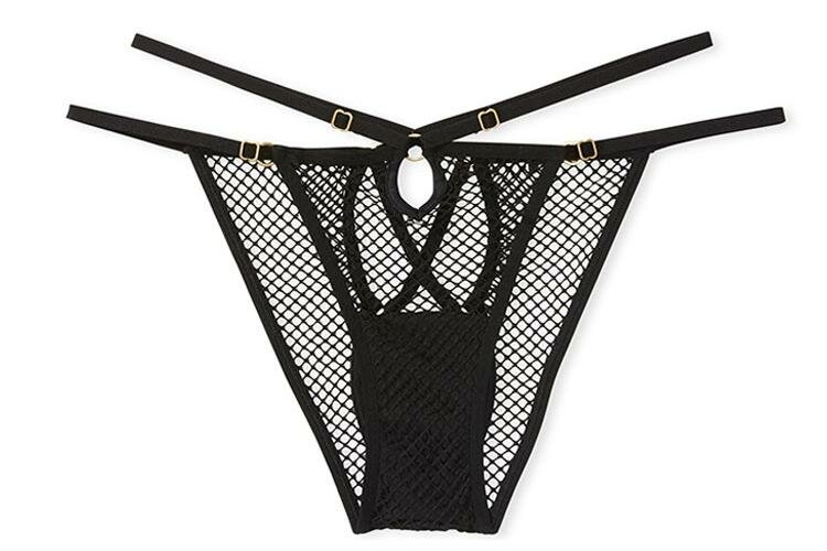 Трусики-стринги женские Victoria's Secret 9878896, черные, S EU