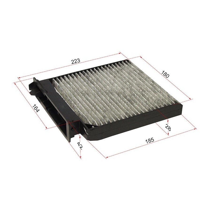 Фильтр салона NISSAN MICRA 02-10 NOTE 06-13 NV200 09- LHD угольный, SAT ST-27891-AX010-U