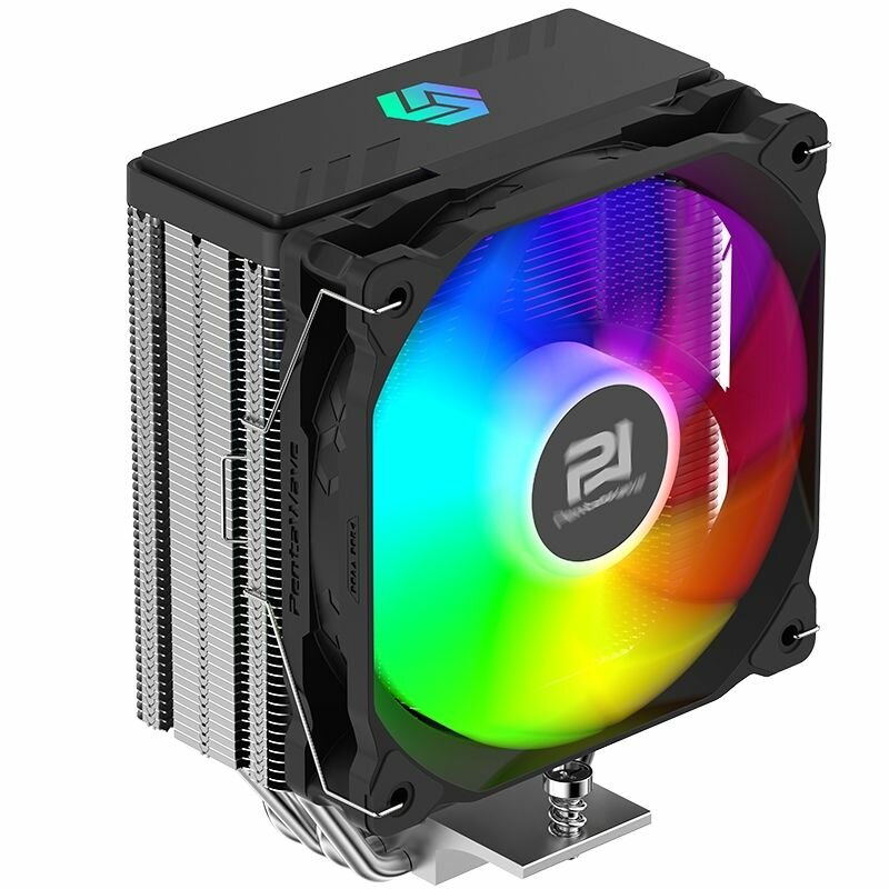 Кулер PentaWave PC-Z04E SRB ARGB V2 LGA115X/1200/1700/1851/AM4/AM5 (TDP 220W, 1*120mm ARGB PWM Fan, 4 тепловые трубки 6мм, 600-1950RPM, 12-32,6dBa)
