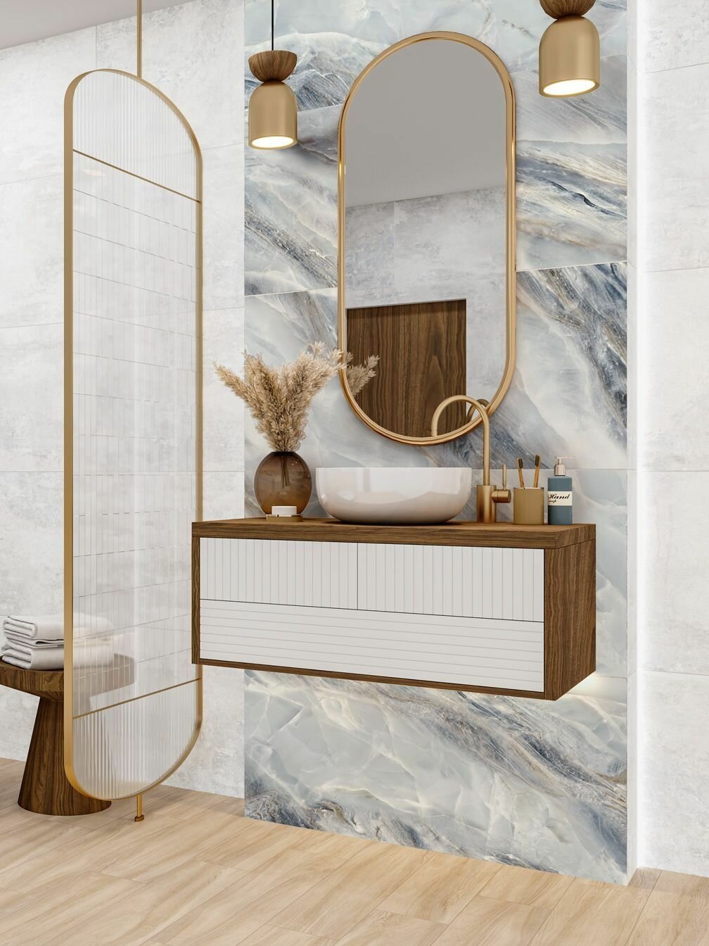 Delacora Эстель синий / Estelle Blue D120228L Керамогранит лаппатированный 1200X600