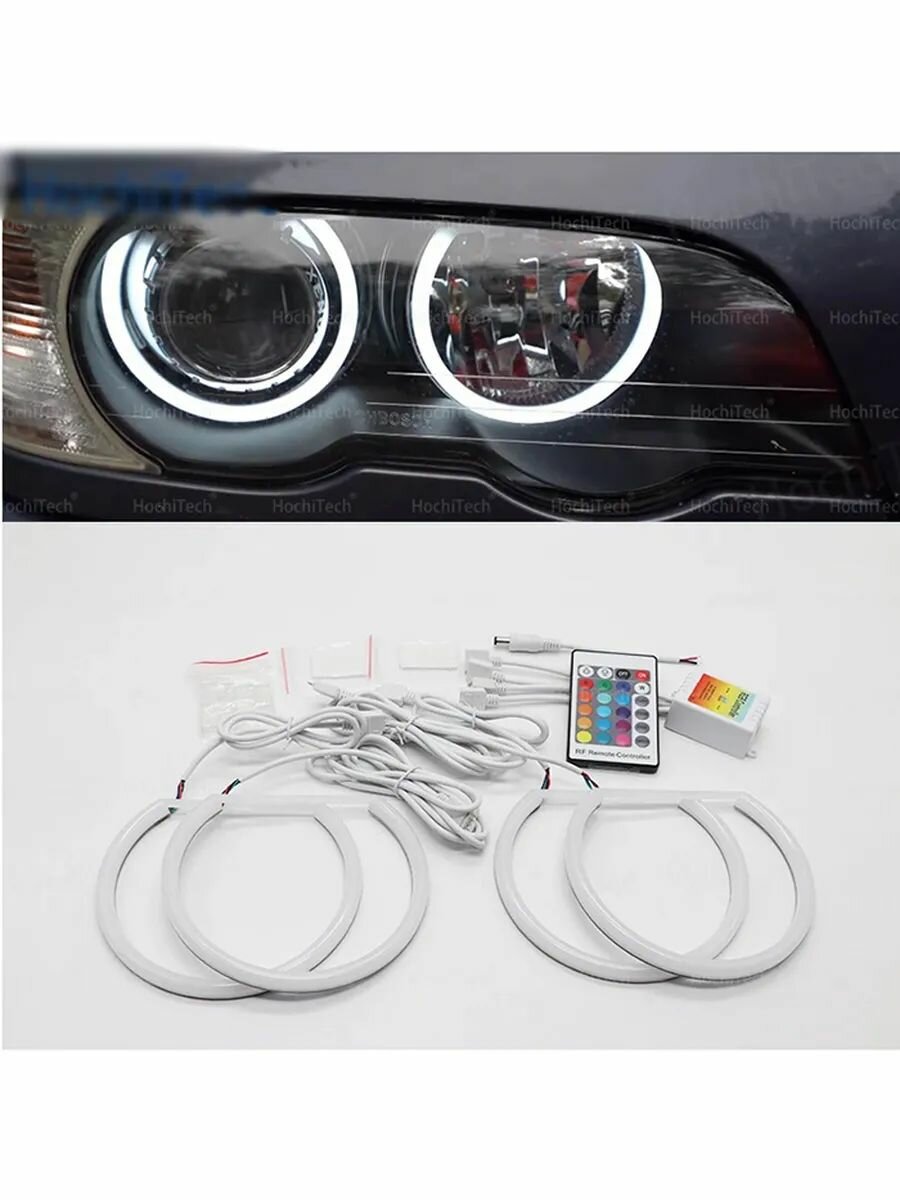 Ангельские глазки BMW E46 RGB 2x131 2x146mm