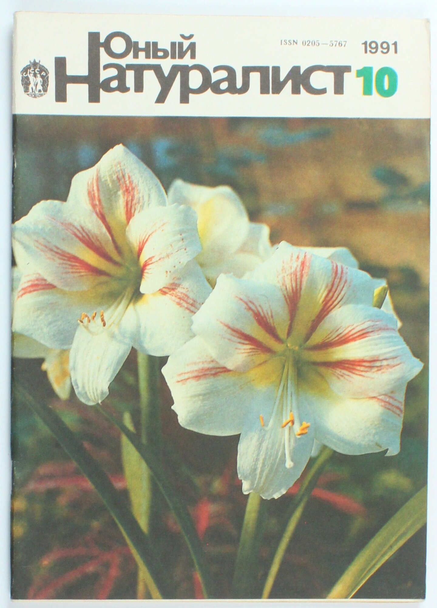 Винтажный журнал СССР Юный Натуралист, выпуск 10/1991
