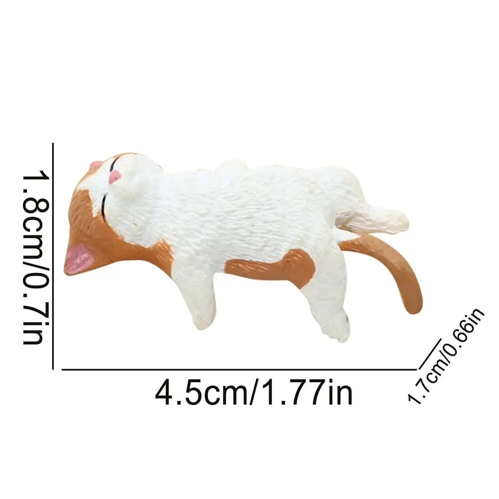 Миниатюрная фигурка кошки ПВХ, цвет C