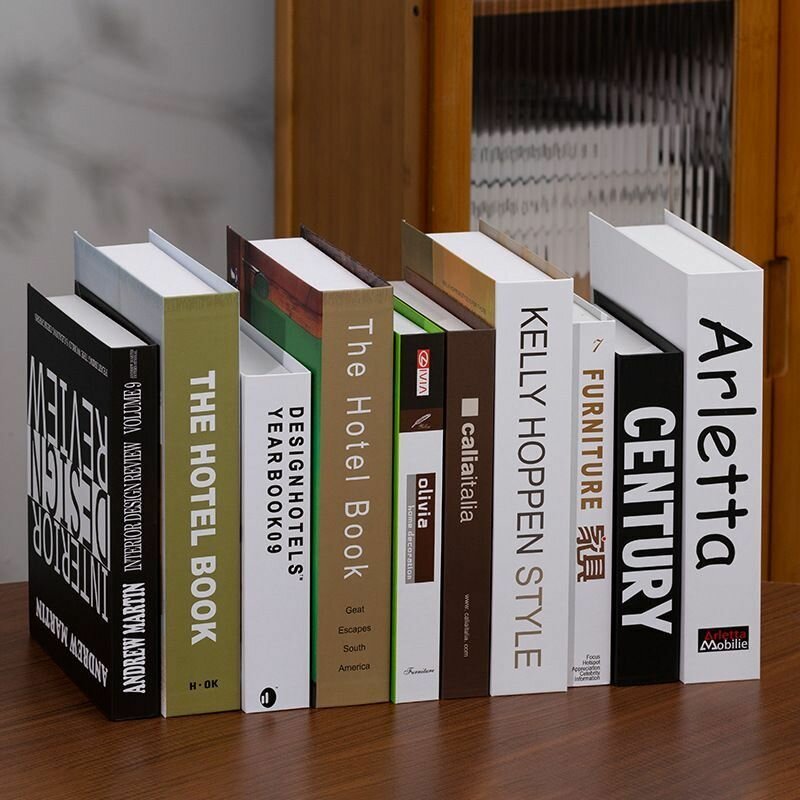 10 модных и роскошных поддельных книг, декоративные имитации книг