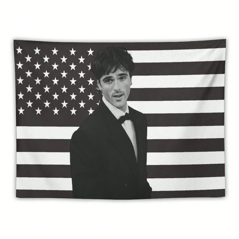 Гобелен с изображением Дж. Джейкоба Элорди и американским флагом 35x59in(90x150cm)