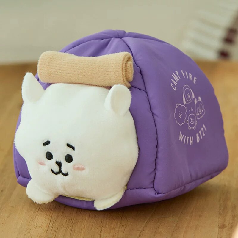 Мягкая игрушка-плюшевый мишка серии Camp Fire BT21 с персонажем RJ, высота 20 см, премиальный подарок для фанатов BTS