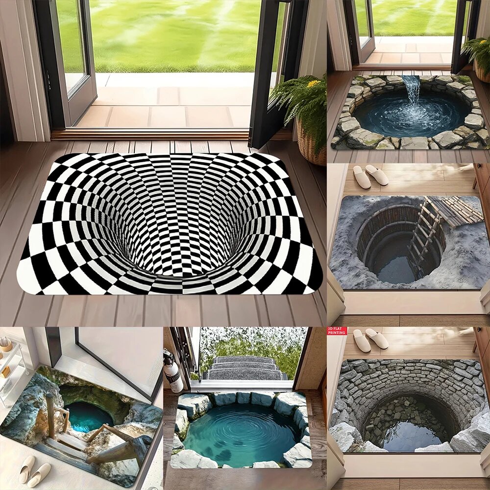 Плоский ковролин из полиэстера 3D эффект 120cmx80cm, 1