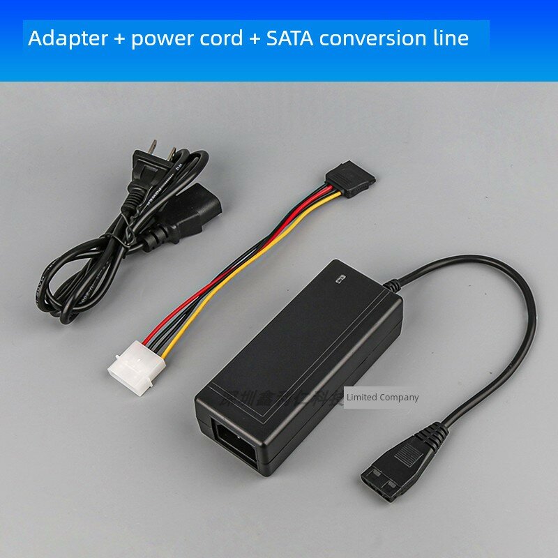 Блок питания для жесткого диска с интерфейсом IDE, кабелем 220В и SATA кабелем, 12В/5В 2.5А, универсальный комплект для