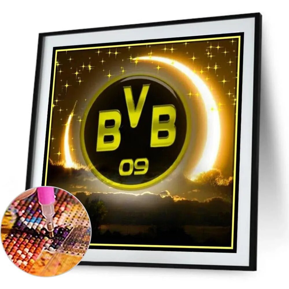 Диамантная картина 5D с изображением футбольного клуба Боруссия Дортмунд , 40 40 см, из смолы