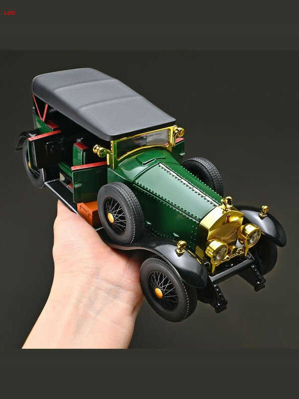 Коллекционирование автомобилей Роллс-Ройс Фантом I Кабриолет (1925-1931), Детские игрушечные модели автомобилей 1:24 Rolls Royce Phantom I 1925 Luxury classic retro, Модель сплава, Со звуком и светом