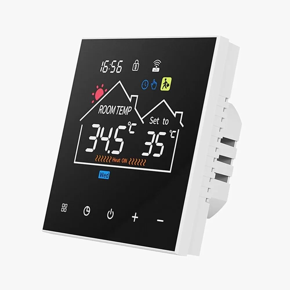 Интеллектуальный термостат для водяного/газового котла с дистанционным управлением для дома, 16A с Wi-Fi