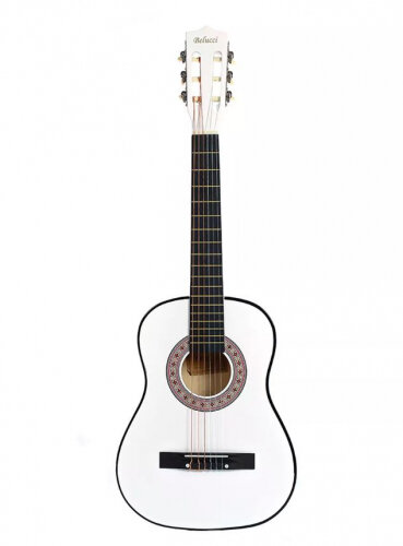 Классическая гитара Belucci BC3405 WH FULL, с медиаторами, чехлом, ремнём, струнами, белый