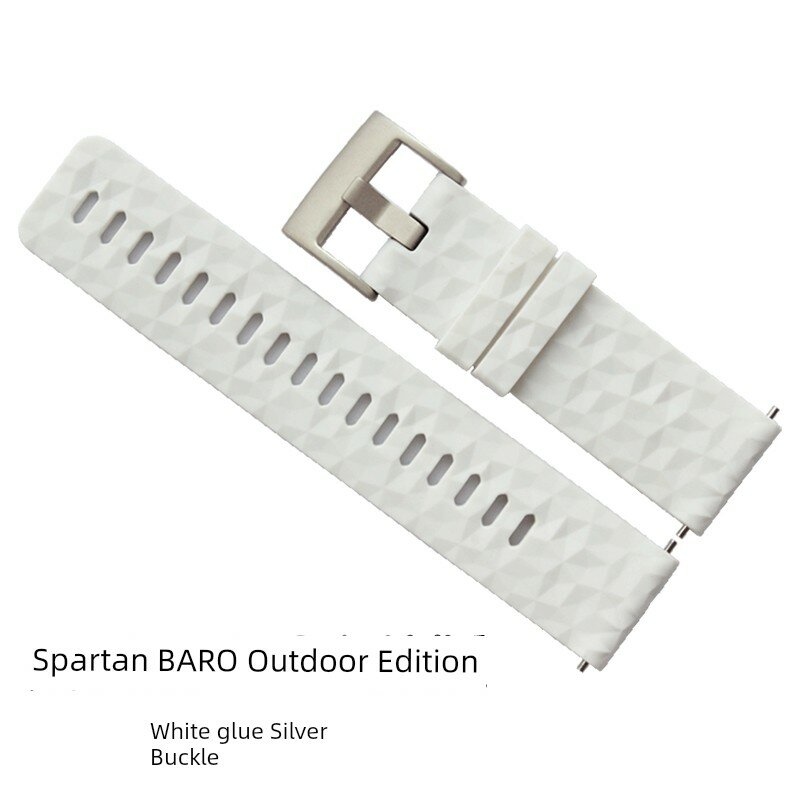 Спортивные часы Suunto Spartan BARO с белым резиновым ремешком и серебристым браслетом