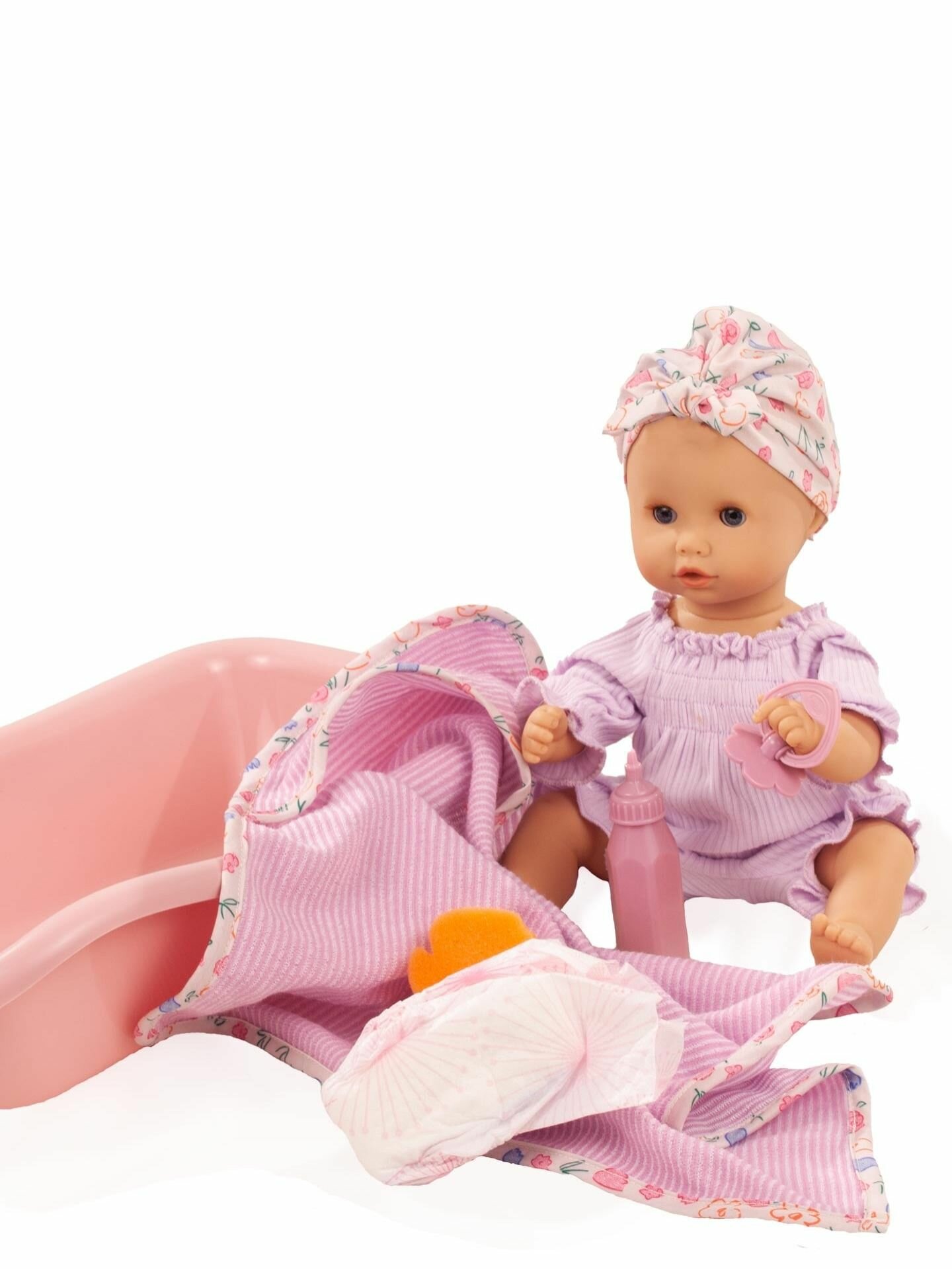 Кукла-пупс Gotz Aquini - Кукла для купания с розовой ванночкой, 33 см -2353149