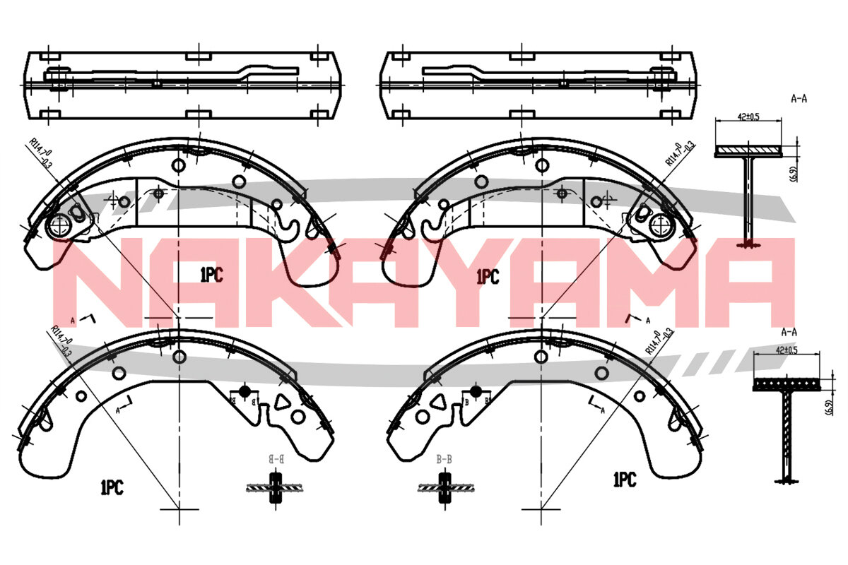 Колодки тормозные барабанные задние OPEL ASTRA 1.4