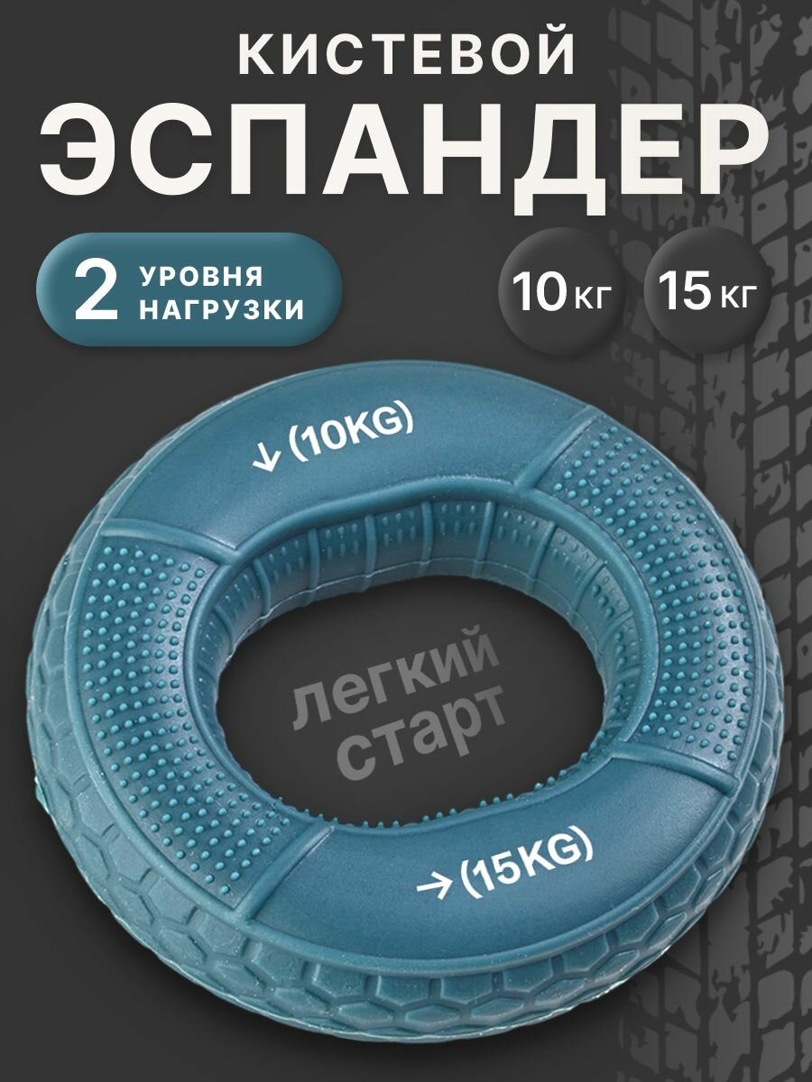 Эспандер кистевой круглый для рук 2 в 1, 10-15 кг