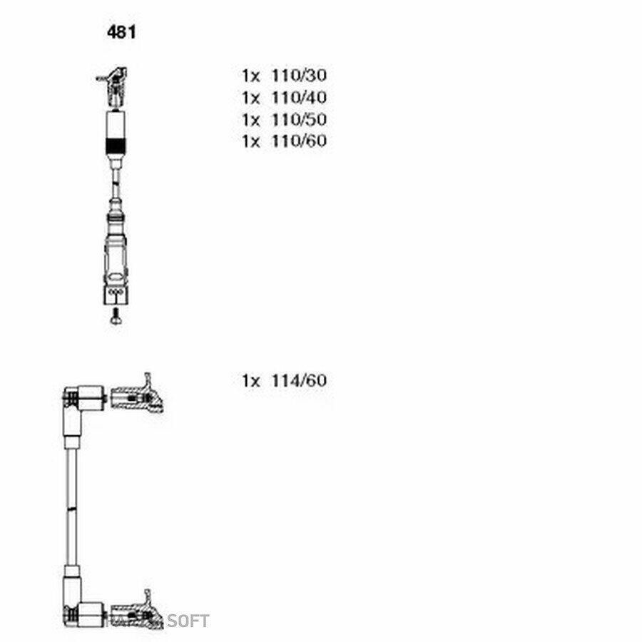 BREMI 481 Комплект высоковольтных проводов
