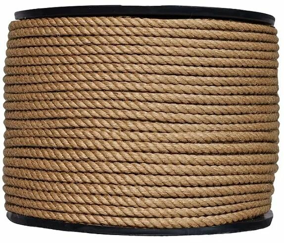 Шнур джутовый 8мм (погонаж от 10 п. м.) цена за 10 пог. м!