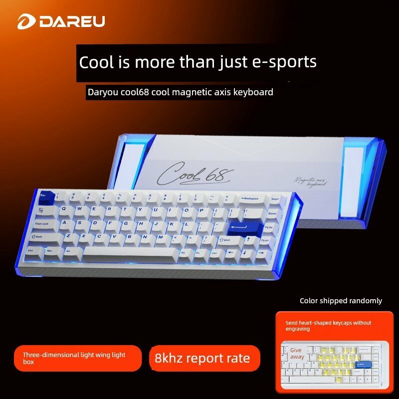 Магнитная клавиатура Dareu COOL68 с проводным подключением, 8K, для компьютерных игр, с двойным приводом, Valorant