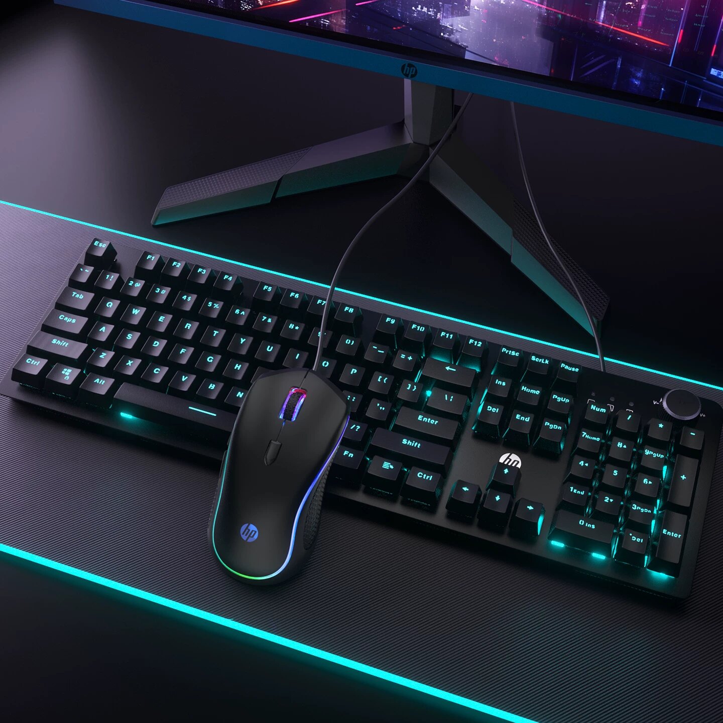 Новинка: Проводная бесшумная механическая мышь HP для игр, офиса, ноутбуков и настольных компьютеров [Элитный набор из