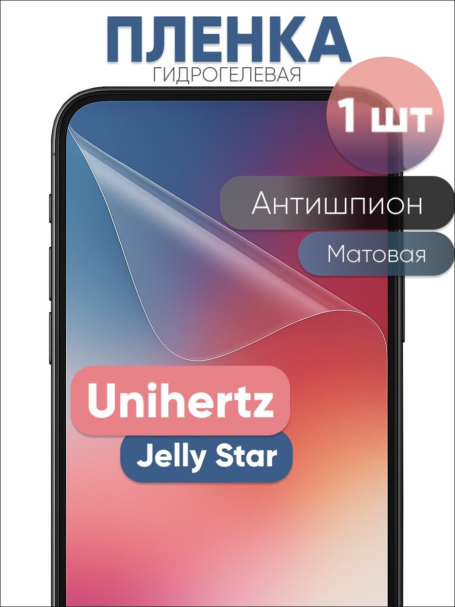 Гидрогелевая защитная пленка для Unihertz Jelly Star антишпион матовая бронепленка 1 шт