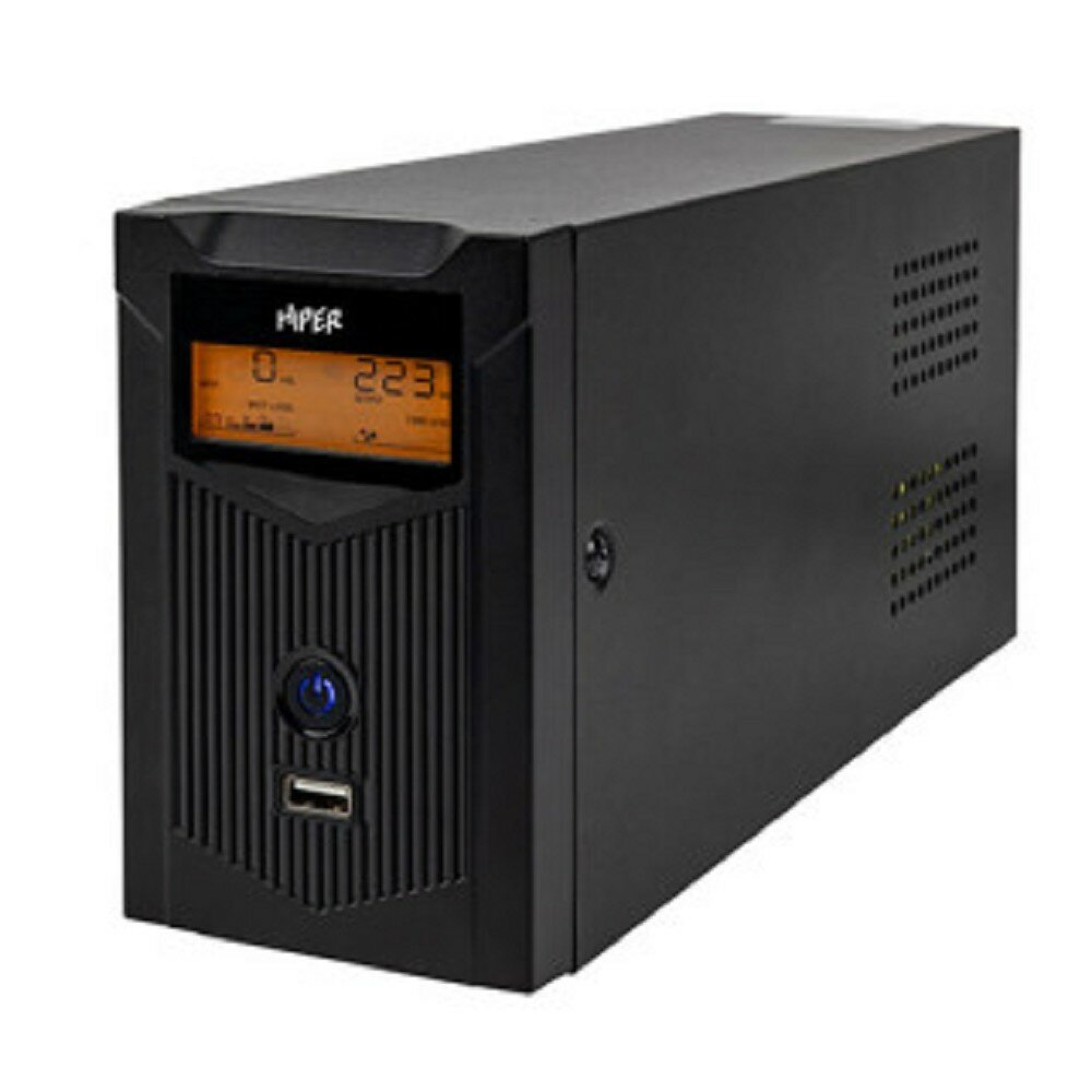 Hiper Хайпер NEO LT-1500ULS: Линейно-интерактивный 1500VA 800W Розетки: 2 CEE АКБ: LiFePO4, 156Втч Дисплей, USB зарядка
