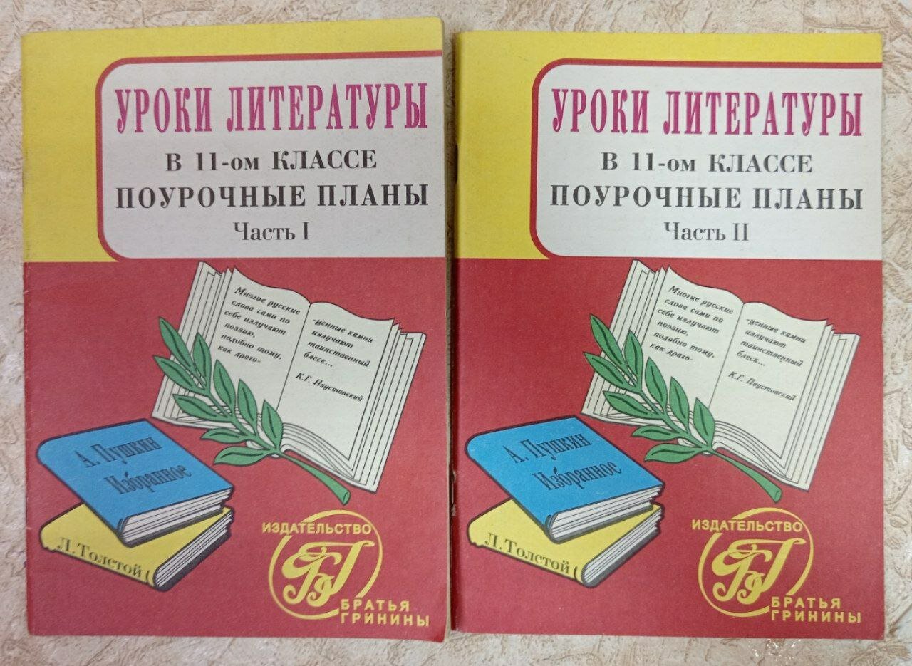 Уроки литературы в 11 классе. Поурочные планы: в 2- частях (Комплект из 2-х книг)