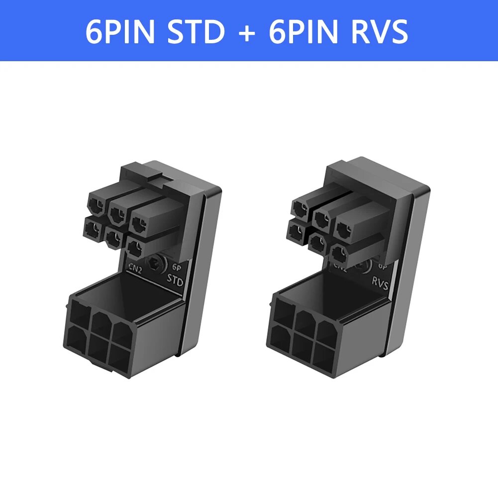 Адаптер питания ALLOYSEED ATX 8Pin 6Pin на 8Pin 6Pin 180 градусов 2Pcs 6Pin Mixed