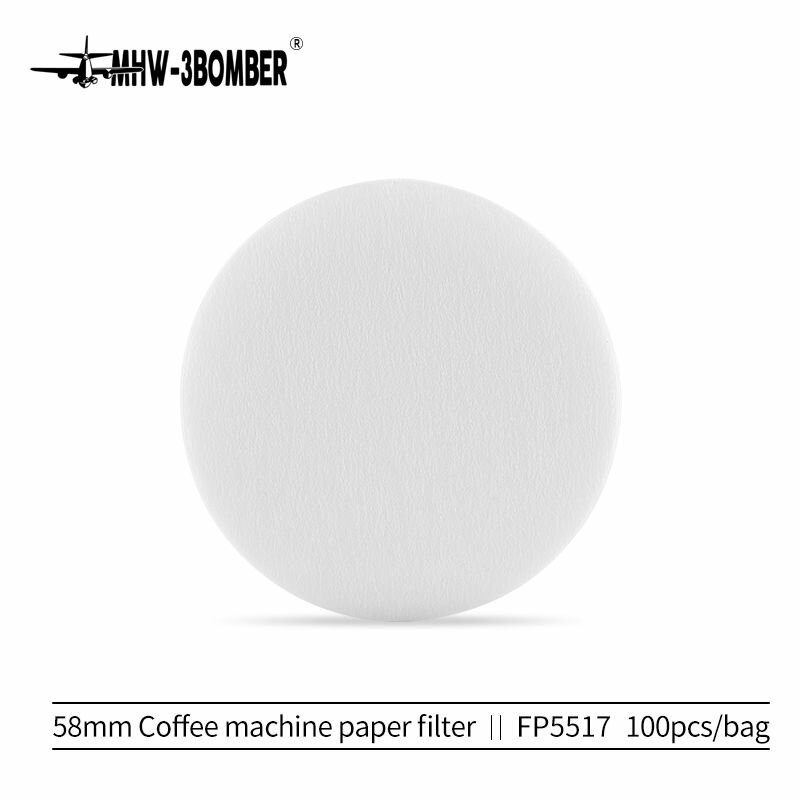 Фильтры отбеленные для кофемашины круглые MHW-3BOMBER Round Paper Filter, 58 мм, 100 штук