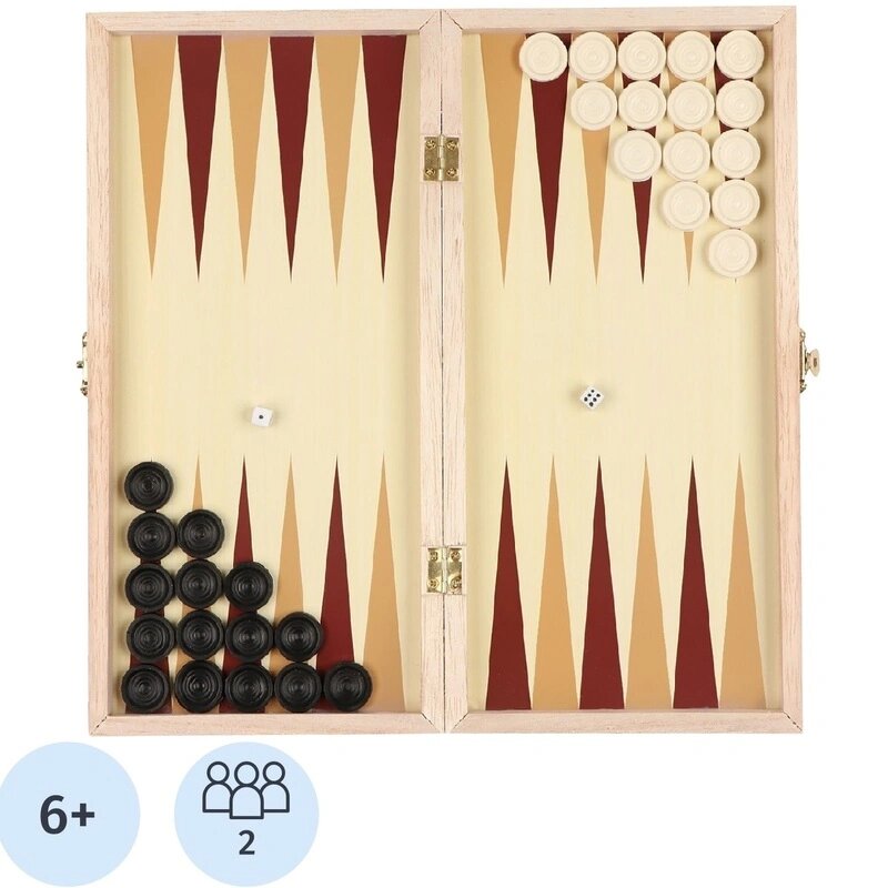 Настольная игра Нарды 'Лабарт', дерев доска 29x29см, с полем д/шашек,578808