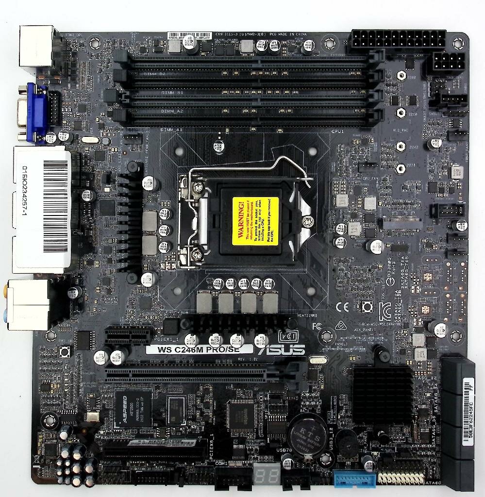 Материнская плата ASUS WS C246M PRO/SE донор компонентов (41157)