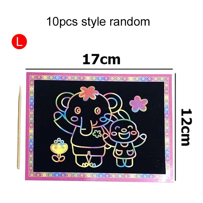 Детские царапки JOKEJOLLY, 10 шт, 17x12 см, цвет: 10PCS L MIX