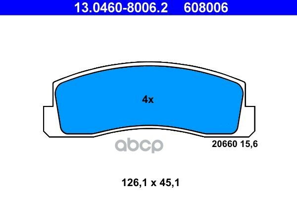Колодки тормозные дисковые Ate арт. 13.0460-8006.2