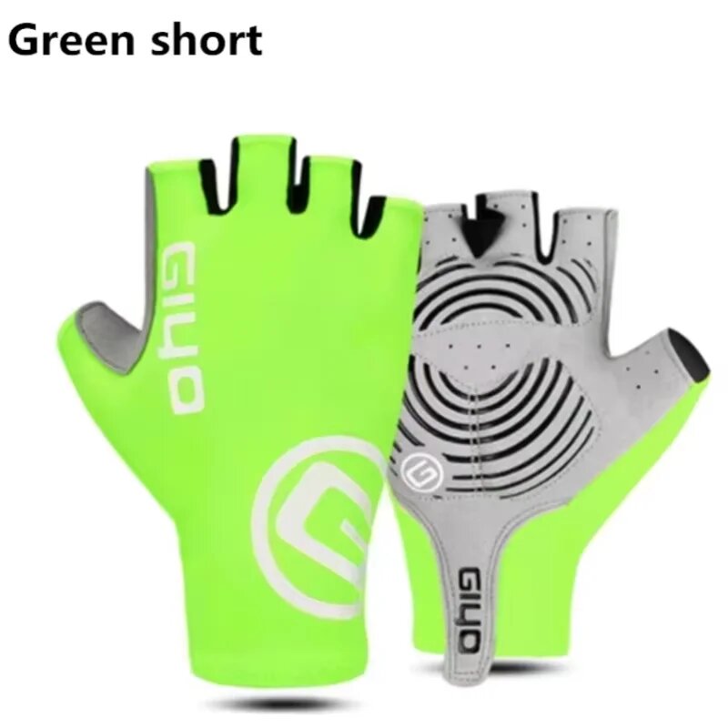 GIYO Полупальцевые гелевые велосипедные перчатки Зеленый, S, green short