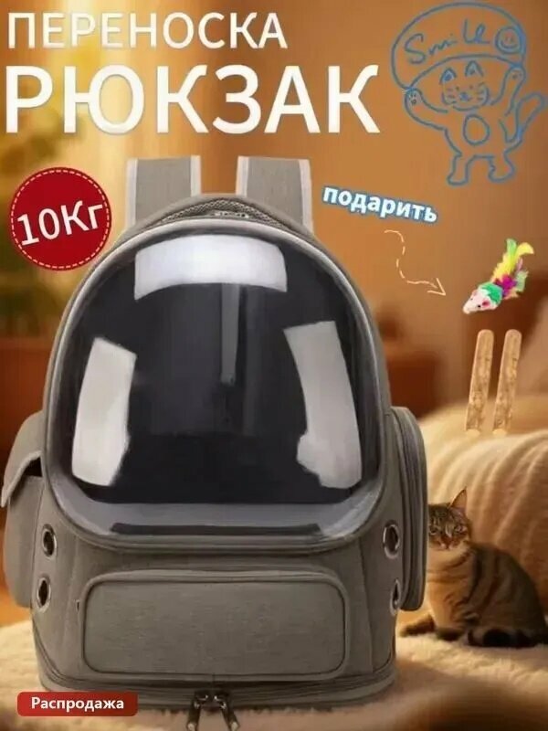 Рюкзак подходит для кошек и собак, весит 10 кг, дышащий и портативный, 42x34x27см