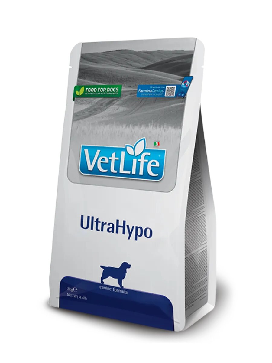 Сухой корм Farmina Vet Life Ultra Hypo (Фармина) для собак при аллергиях и атопиях, 2 кг