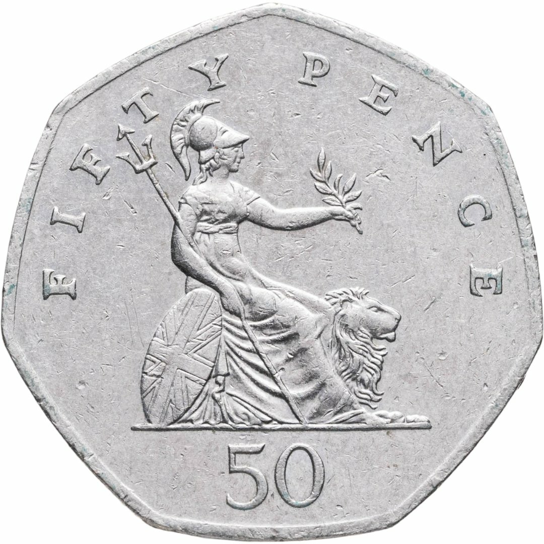 Великобритания 50 пенсов pence 2006, Мельхиор медь-никель, в сохранности VF-XF