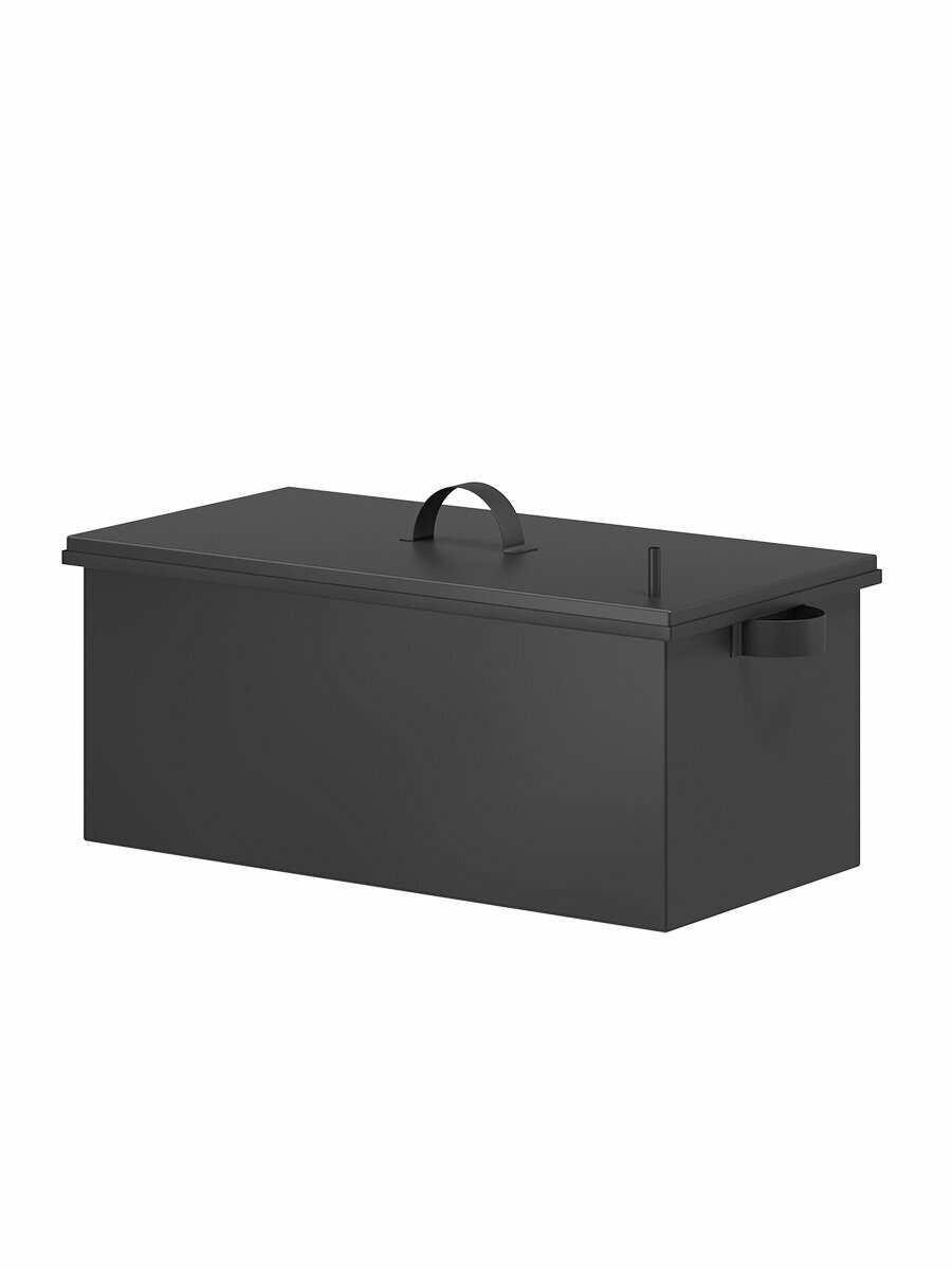 Коптильня горячего копчения Везувий Black большая 250х300х600 мм, нержавеющая сталь 1 мм