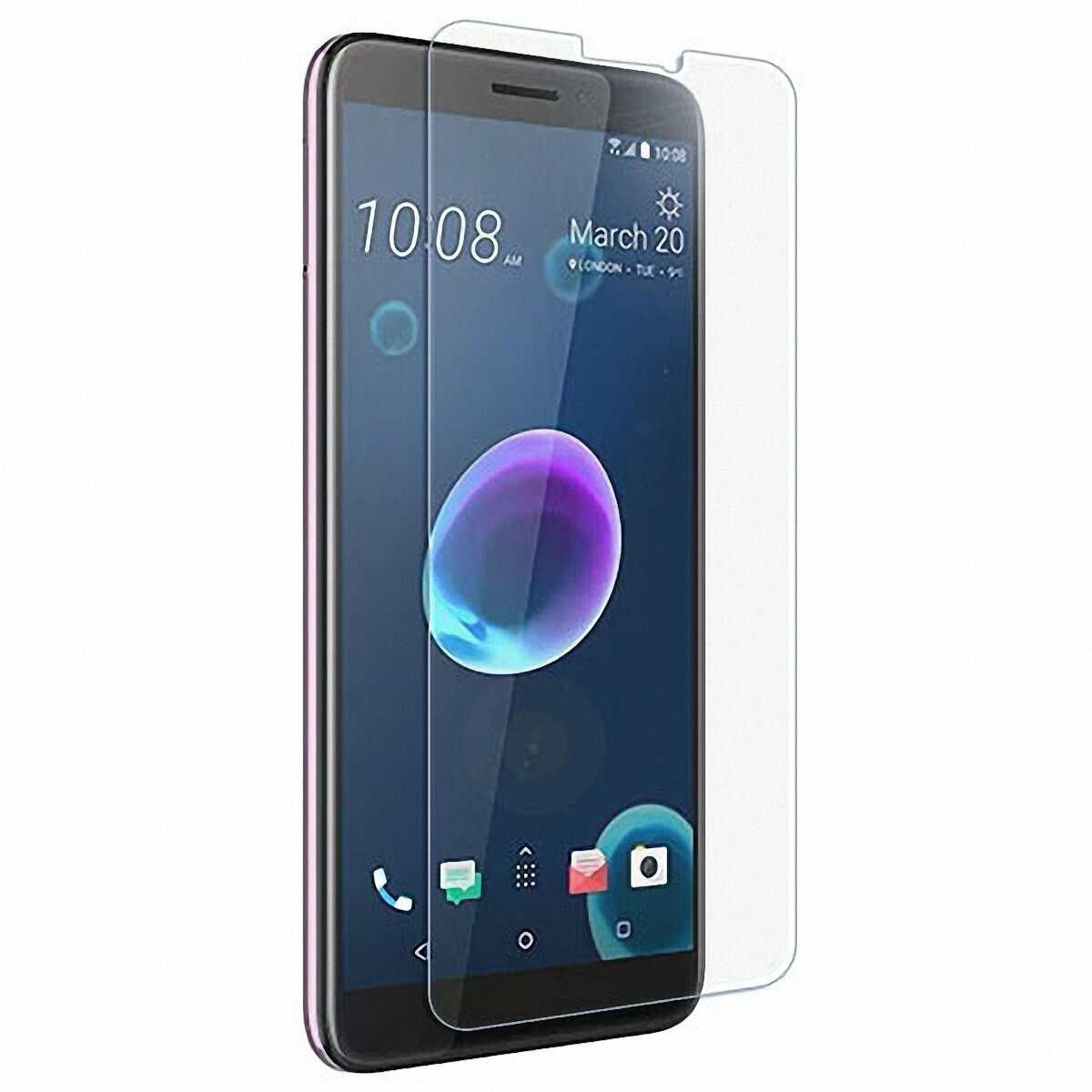 Защитное стекло для HTC Desire 12 прозрачное на плоскую часть экрана