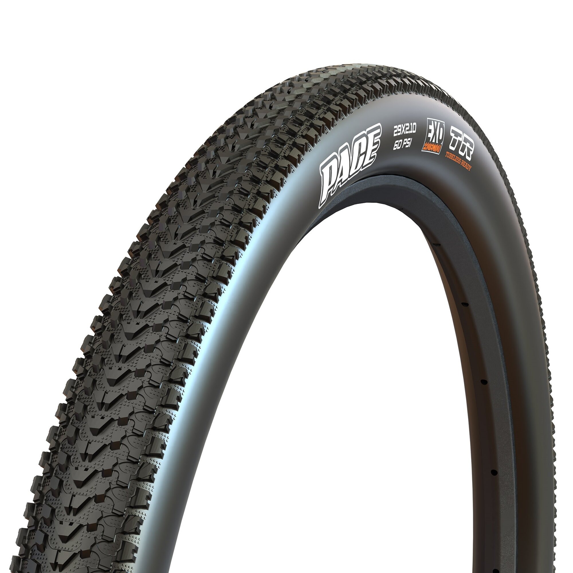 Покрышка Maxxis Pace 29x2.10 TPI 60 кевлар EXO/TR (ETB96764100), цвет Чёрный